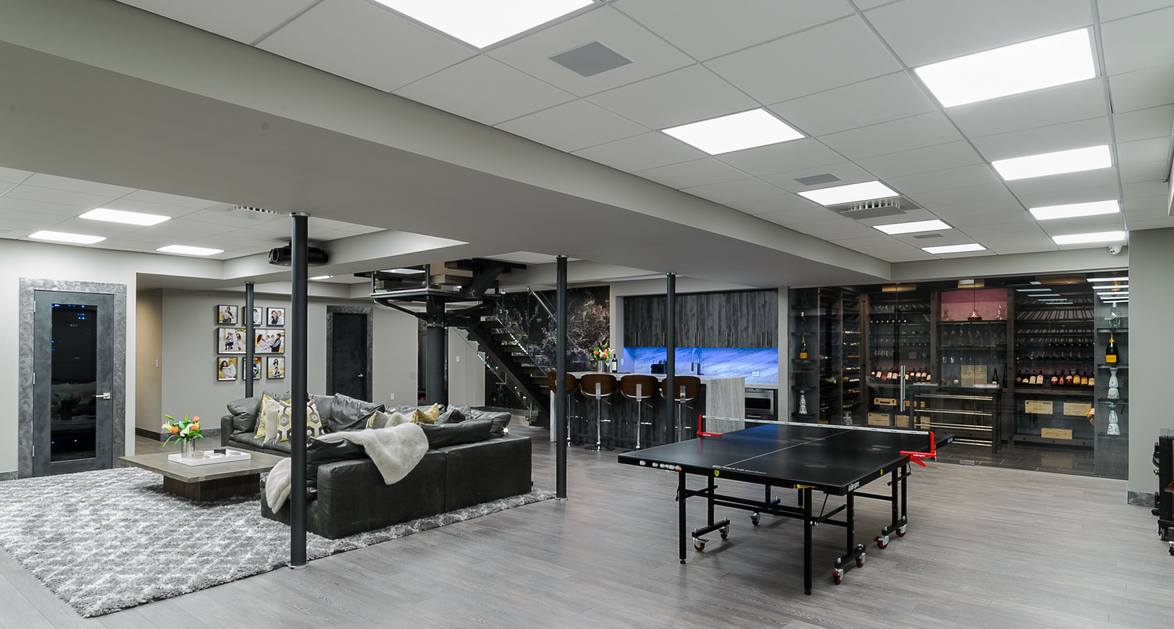 Modern Basement | IBO Construction | Rumson New Jersey