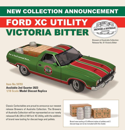 No.1 Ford XC Utility ‘Brewers of Australia Collection’ ‘VB’ 1/18 | Costoys