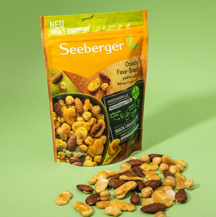 Proteinreiche Bohne: Der neue Crunchy Fava-Snack von Seeberger