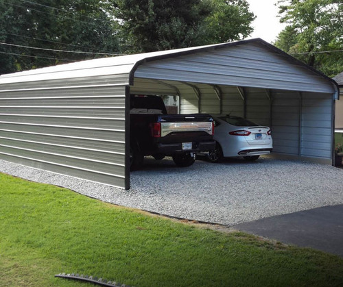 24' x 30' x 7' Classical Roof Double Carport | APB