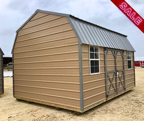 12' x 16' Side Lofted Metal Barn Storage Shed - Derksen | APB