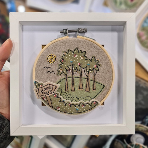 Nearly There Trees Embroidery Hoop Picture-Small | Caroline Michelle