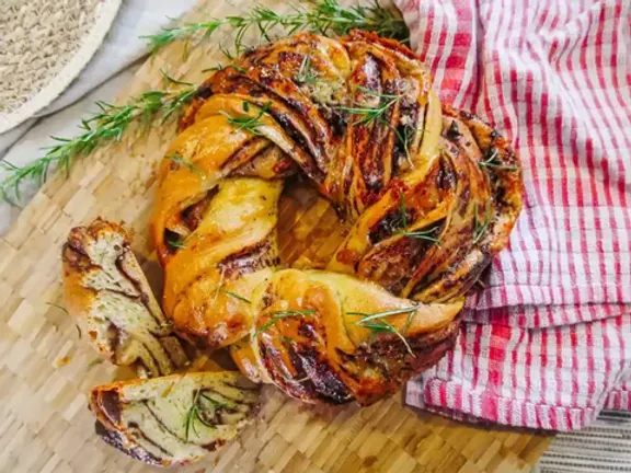 Olive and Rosemary Bread Crown