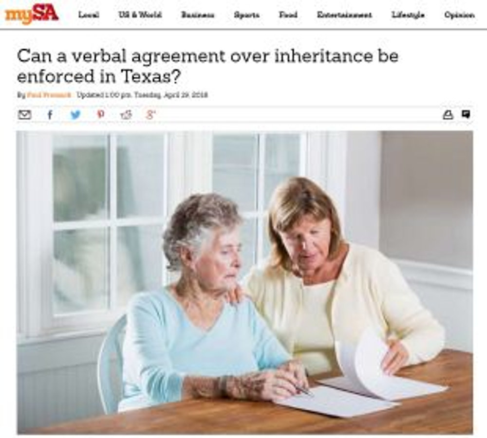 Can A Verbal Agreement Over Inheritance Be Enforced In Texas Paul can-a-verbal-agreement-over-inheritance-be-enforced-in-texas-paul