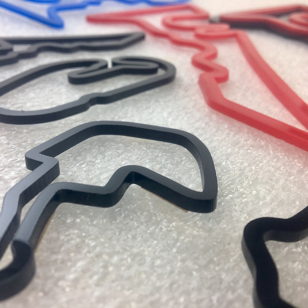2" to 12" Laser Cut Acrylic Tracks | plasma-tracks