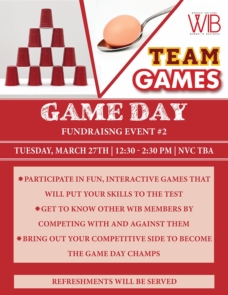 Fundraising Event #2: Games Day