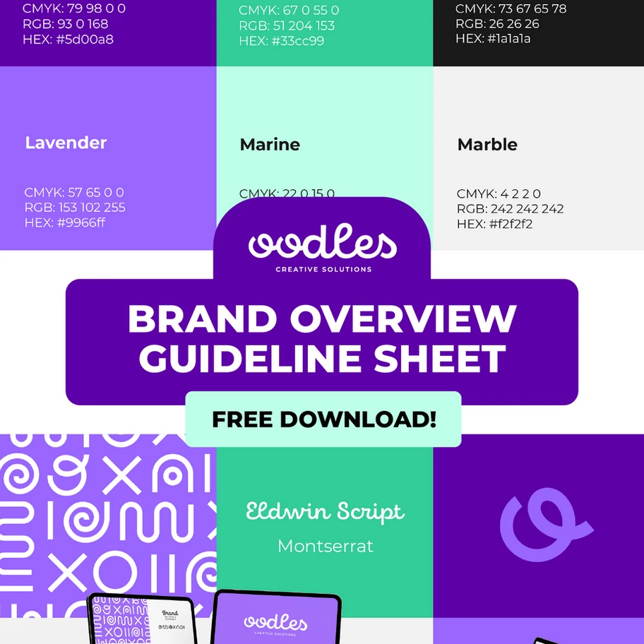 Free Brand Overview Guideline Sheet | Oodles Creative