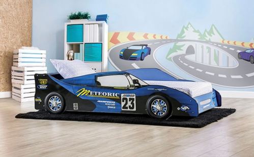 Blue Race Car Twin Bed | Millennial Furniture