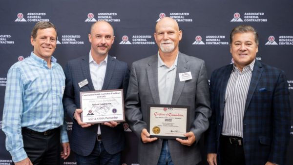 Pinkard Construction Awarded AGC Commendation for Excellent Safety Record