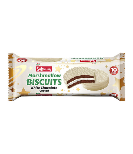 Sultanim Marshmallow White Chocolate Coated Biscuits 220g | Foodsklep.com