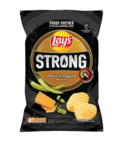 Lay's Strong Cheese and Cayenne 130g - Bold and Spicy Snacking at FoodSklep
