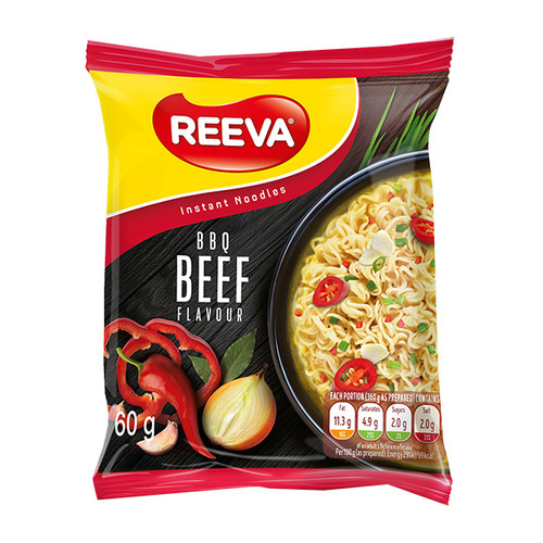 Reeva BBQ Beef Flavoured Instant Noodles 60g | Foodsklep.com