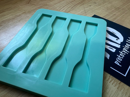 ASTM D638 Tensile Test Specimen Type 4 Silicone Mold | mb prototyping Ltd.