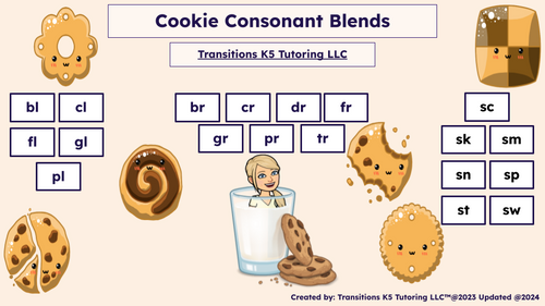 Cookie Consonant Blends | TransitionsK5Tutor