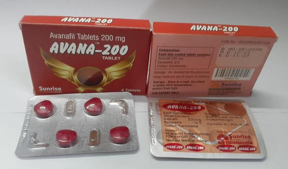 Avana (Avanafil 200mg) x 4 pills | green-cross-generics
