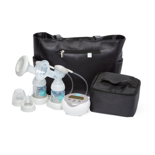 Medline Double Electric Breast Pump Plus Kit with 6 Bottles, Cooler Bag ...
