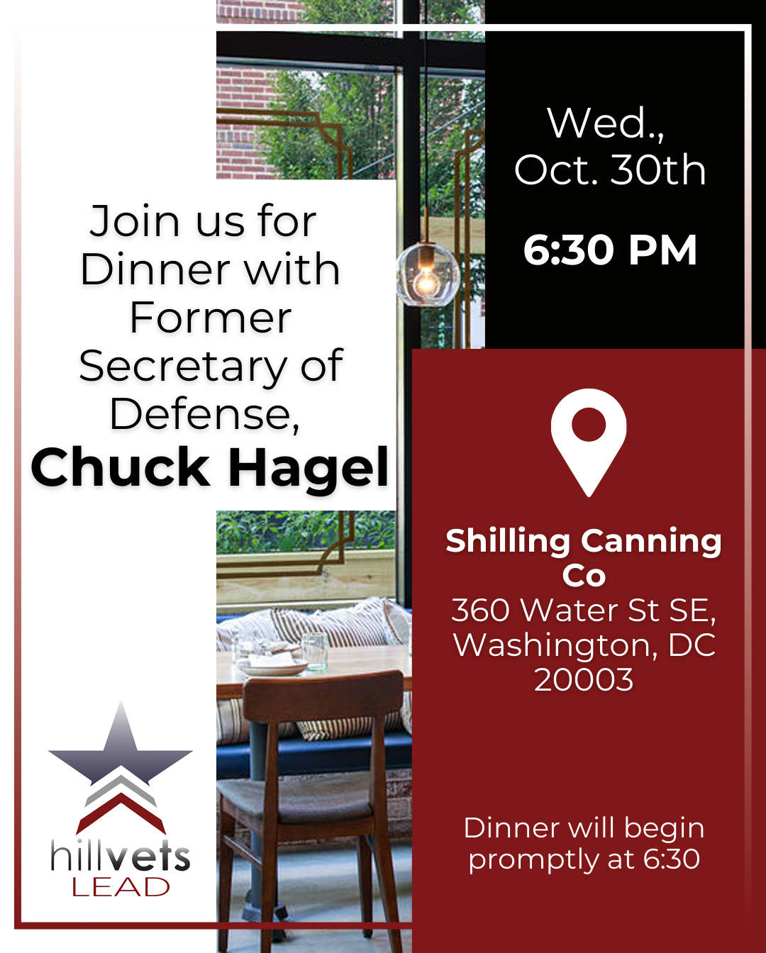 HillVets LEAD Dinner with Former Secretary Chuck Hagel | HillVets