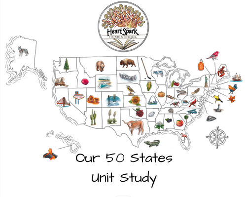 Our 50 States Homeschool Unit Study | HeartSparkHS.com