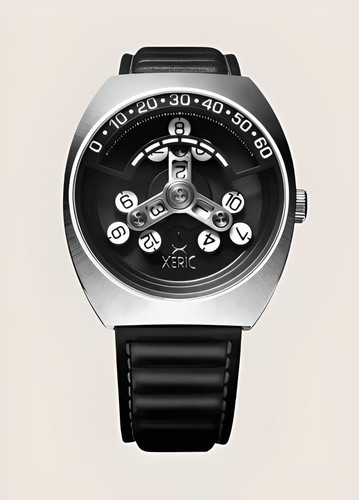 XERIC Scrambler Automatic Wandering Hour Steel Black | WHATIMISIT