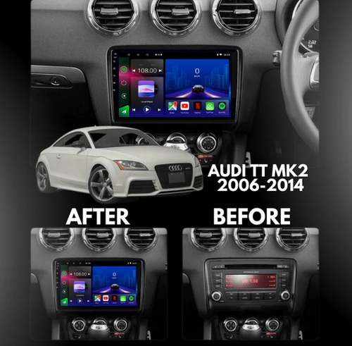 Audi TT/A3 MK2 2006-2014 Screen with CarPlay Android Auto MirrorLink ...