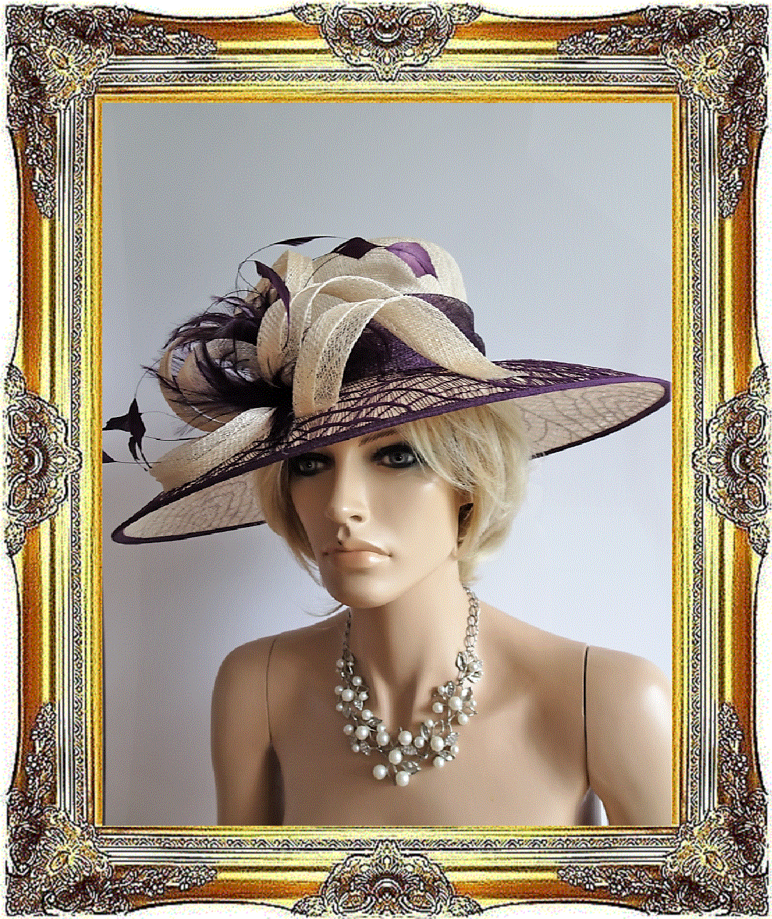 Cappelli Condici Hat in Grenache/Alabaster | Mother of the Bride