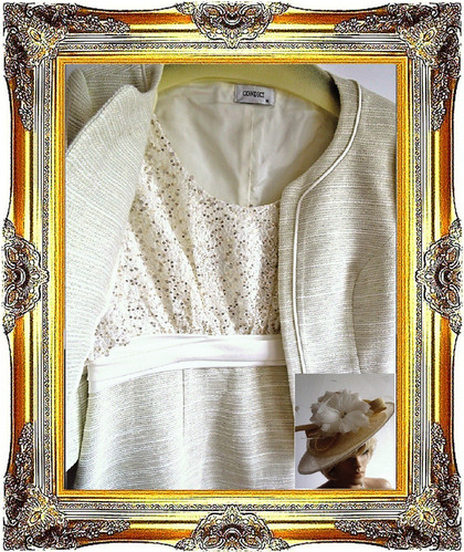 Condici 11345 Size 16 in Cream Metallic plus Matching Hatinator ...