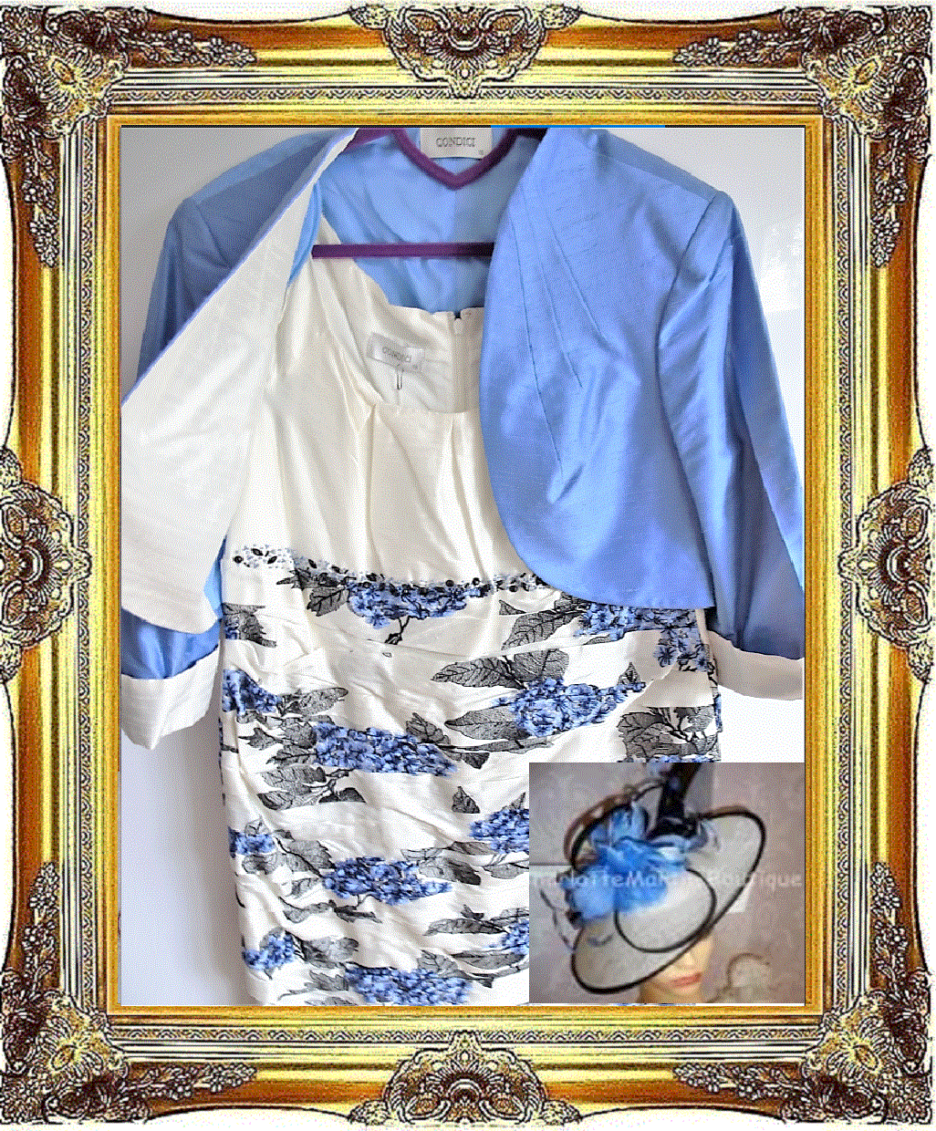 Condici 90382 Size 18 & Matching Disc Hat | Mother of the Bride
