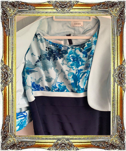 Condici 70839 Size 18 in Floral Blue SeaSpray | Mother of the Bride