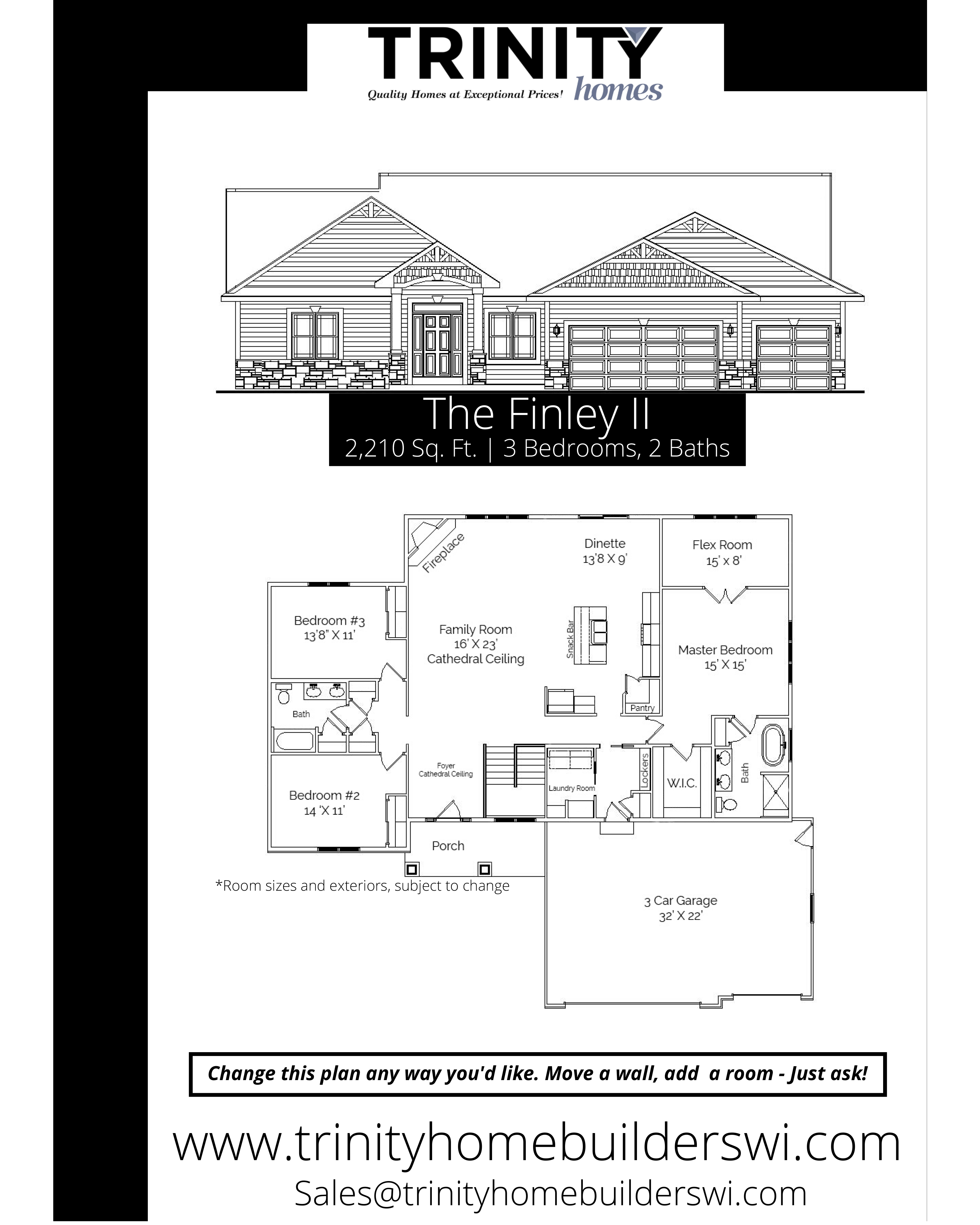 The Finley II Floor Plan | Trinity Home Builders