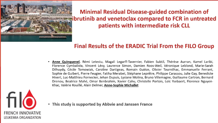 ERADIC evalúa la combinación guiada por MRD de ibrutinib y venetoclax ...