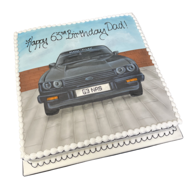 Custom Ford Capri Birthday Cake Bespoke Celebration Car-Themed Cake ...