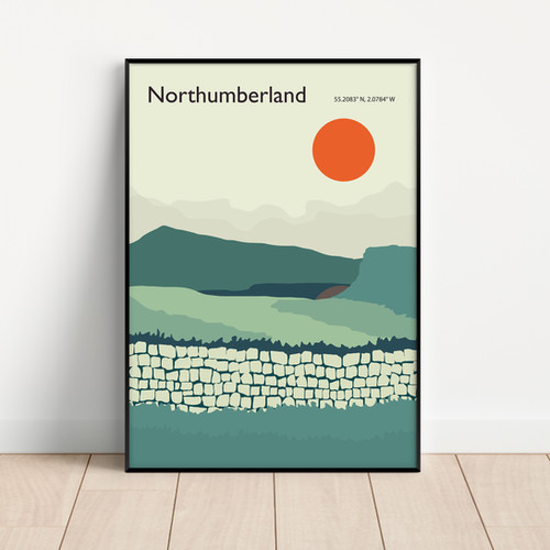 Northumberland unframed print | Gail Myerscough