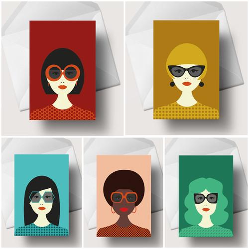 Here Come The Girls card set | Gail Myerscough