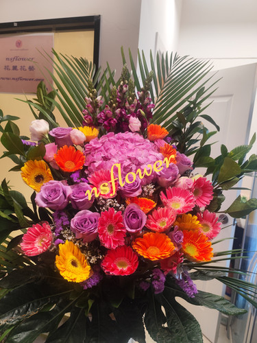 FBA-100 高腳開張花籃 | nsflower