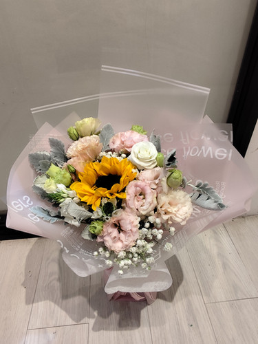 BS-034 向日葵桔梗花束 | nsflower