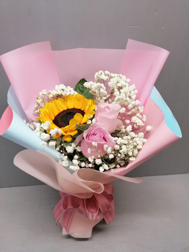 BS-023 向日葵玫瑰小花束 (門市自取貨) | nsflower