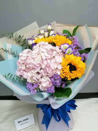 BS-006 向日葵綉球花束 | nsflower