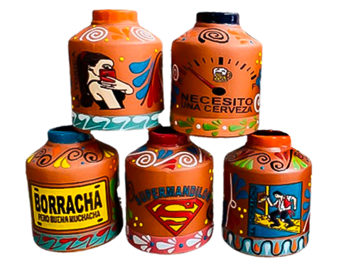 Hand-Painted Clay Beer Cooler – Colorful Ceramic “RotoChela” Jars for ...