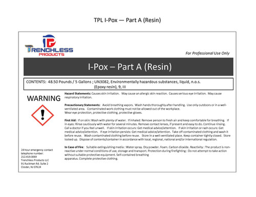 TPL Epoxy Resin | Trenchless Supplies | Trenchless Products