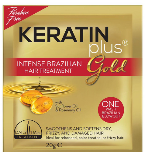 Keratin Plus Brazilian Gold 20G Sachet | Alphaline Health Ser
