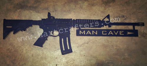 AR-15 Man Cave directional sign | hartcrafters