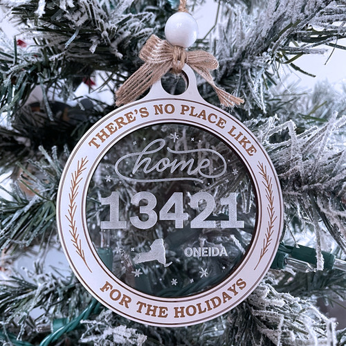 Personalized Home for the Holidays Zip Code Ornament 2023 | Mintsignia