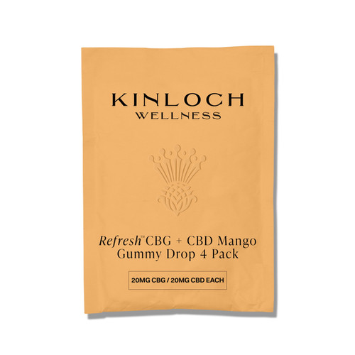 Refresh™ CBG + CBD Mango Gummy Drop (20mg/20mg each) | Kinloch Wellness
