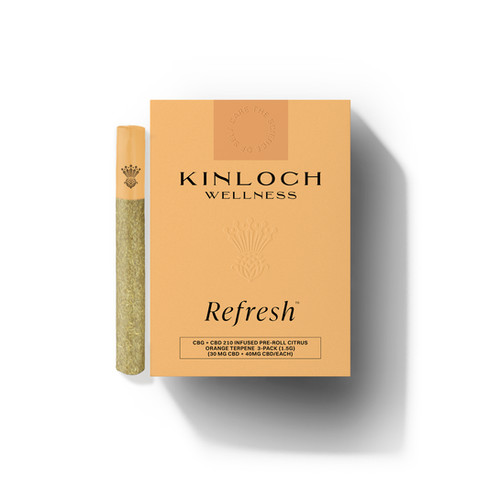 Refresh™ CBG + CBD 210 Infused Pre-Roll Citrus Orange Terpene 3-pack (1 ...