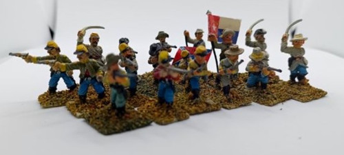 17x U.S. Civil War Confederate Infantry Lead Soldiers (1:60 Scale ...