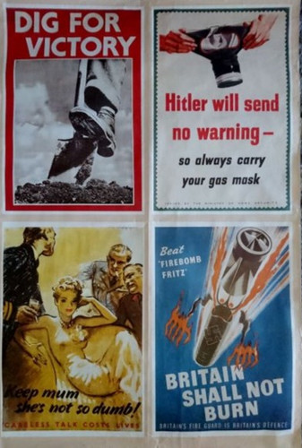 Large Reproduction Collection of WWII British Propaganda Poster | Tally ...