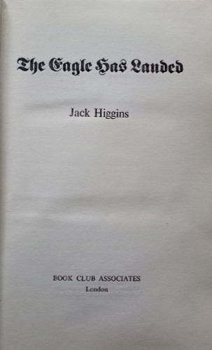 The Eagle Has Landed (1975) By Jack Higgins | Tally Ho Chap