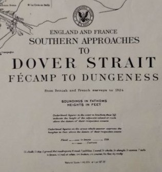 US Navy Hydrographic Office- Annotated Map of S. Approaches of Dover ...