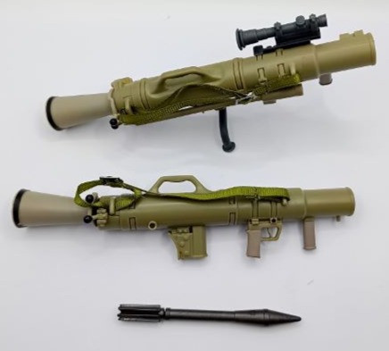 2x Carl Gustav 84 mm anti-tank rocket launcher and Rocket (1/6 Scale ...