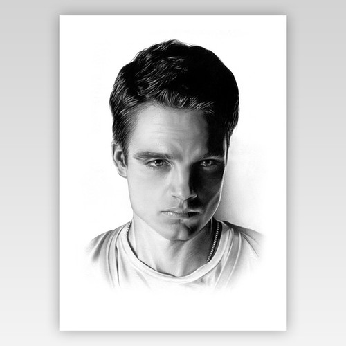 The Portrait Series: Sebastian Stan - Original Pencil Drawing | Art By ...